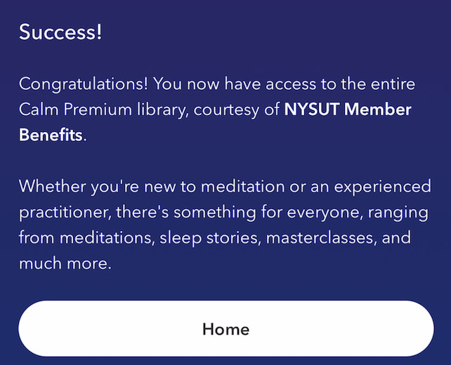 Calm Premium for NYSUT In-Service or Retiree Members – Calm Help Center