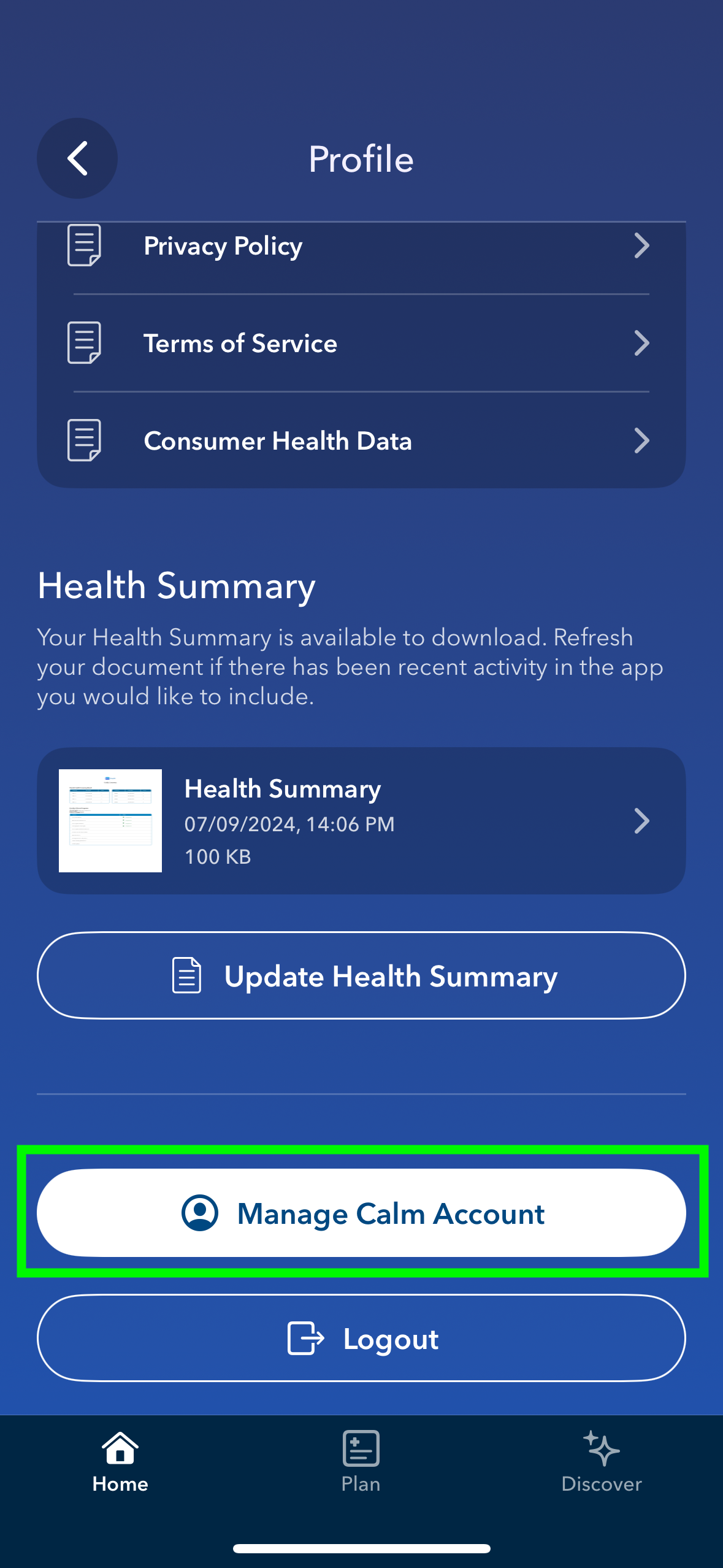 Updating Your Calm Health Account Information – Calm Help Center