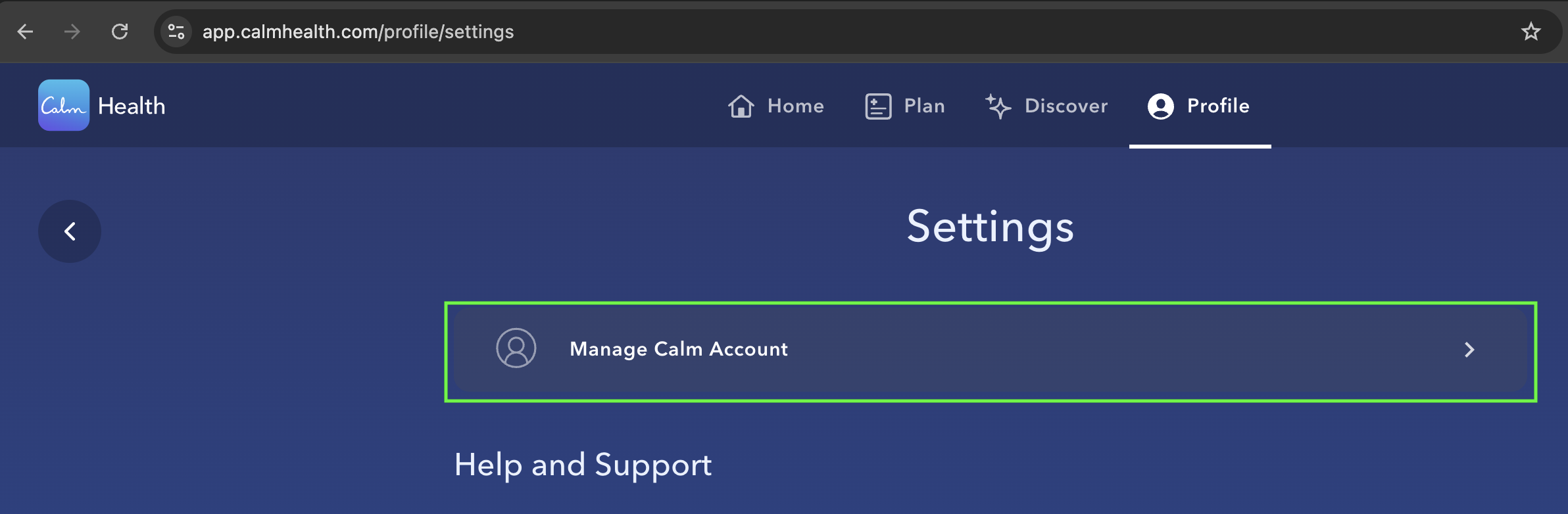 Updating Your Calm Health Account Information – Calm Help Center