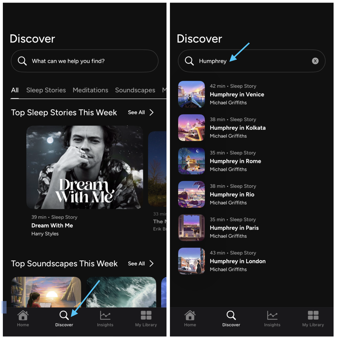 Using the Discover tab in the Calm Sleep app – Calm Help Center