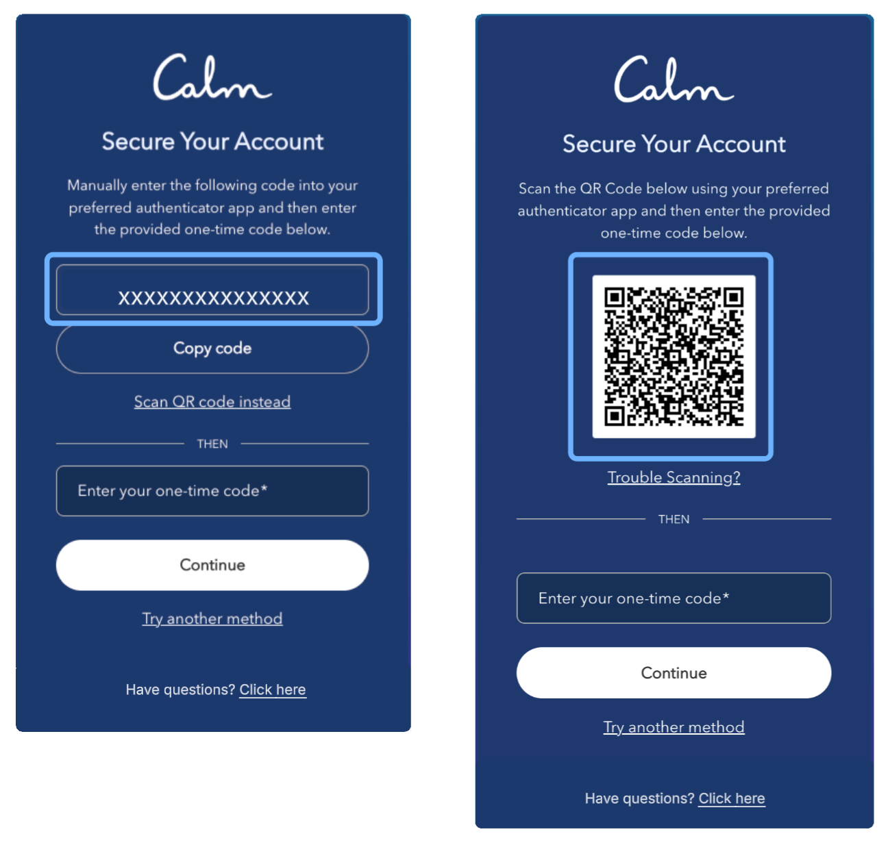 How to manage Multi-Factor Authentication (MFA) for Calm – Calm Help Center